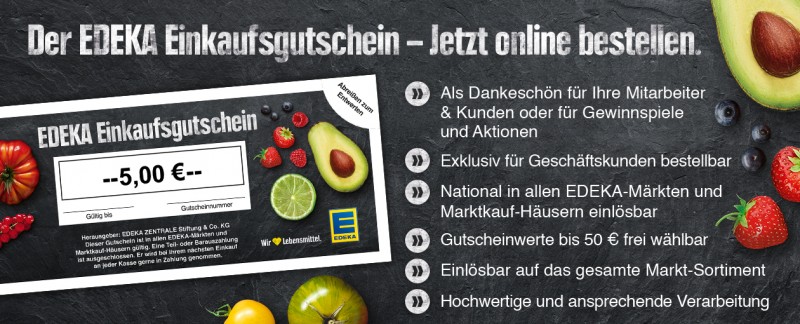 EDEKA B2B Gutscheinshop - Einkaufsgutscheine online bestellen